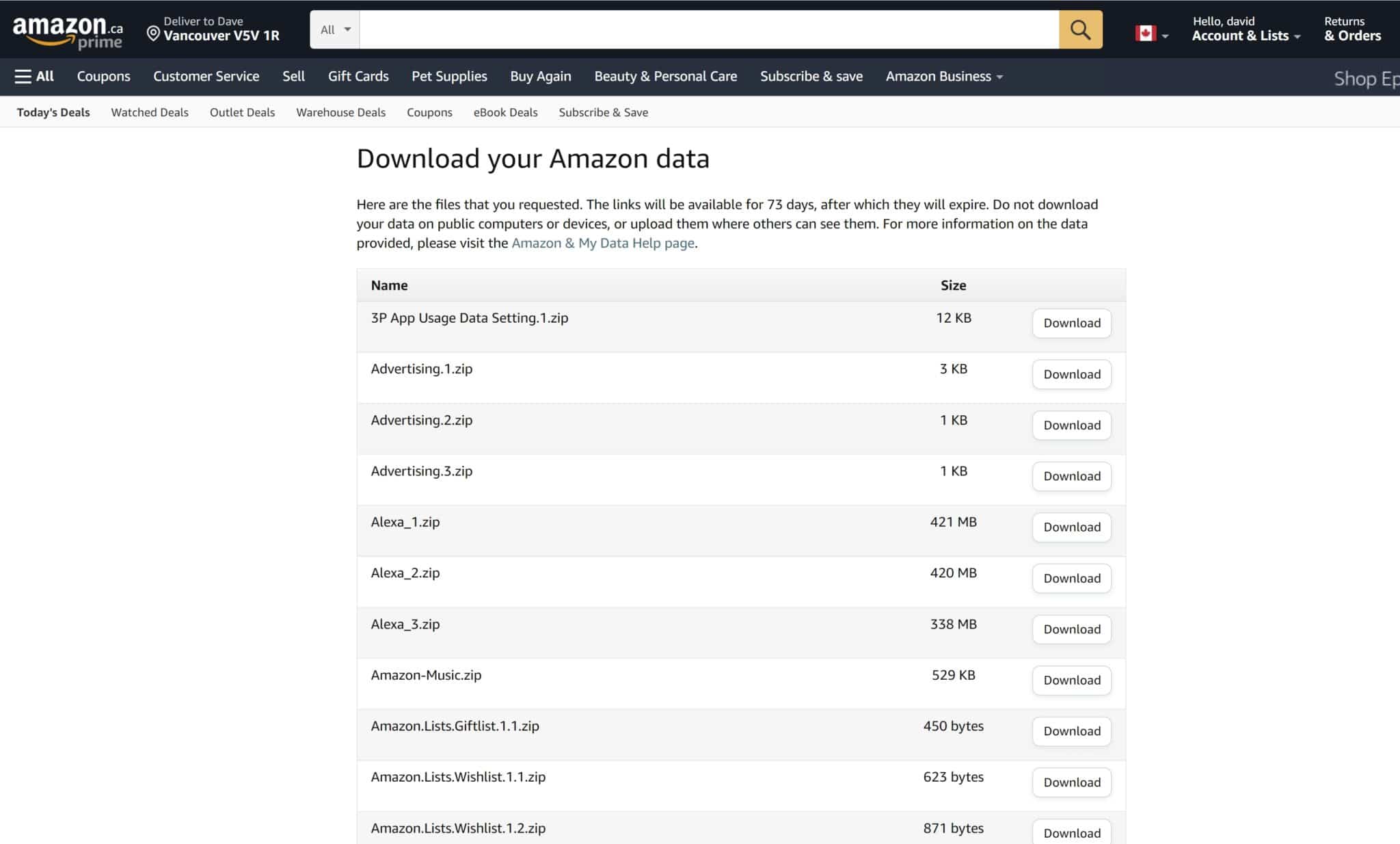 Amazon Has 1.28GB of Personal Info on Me - Here's What's In It